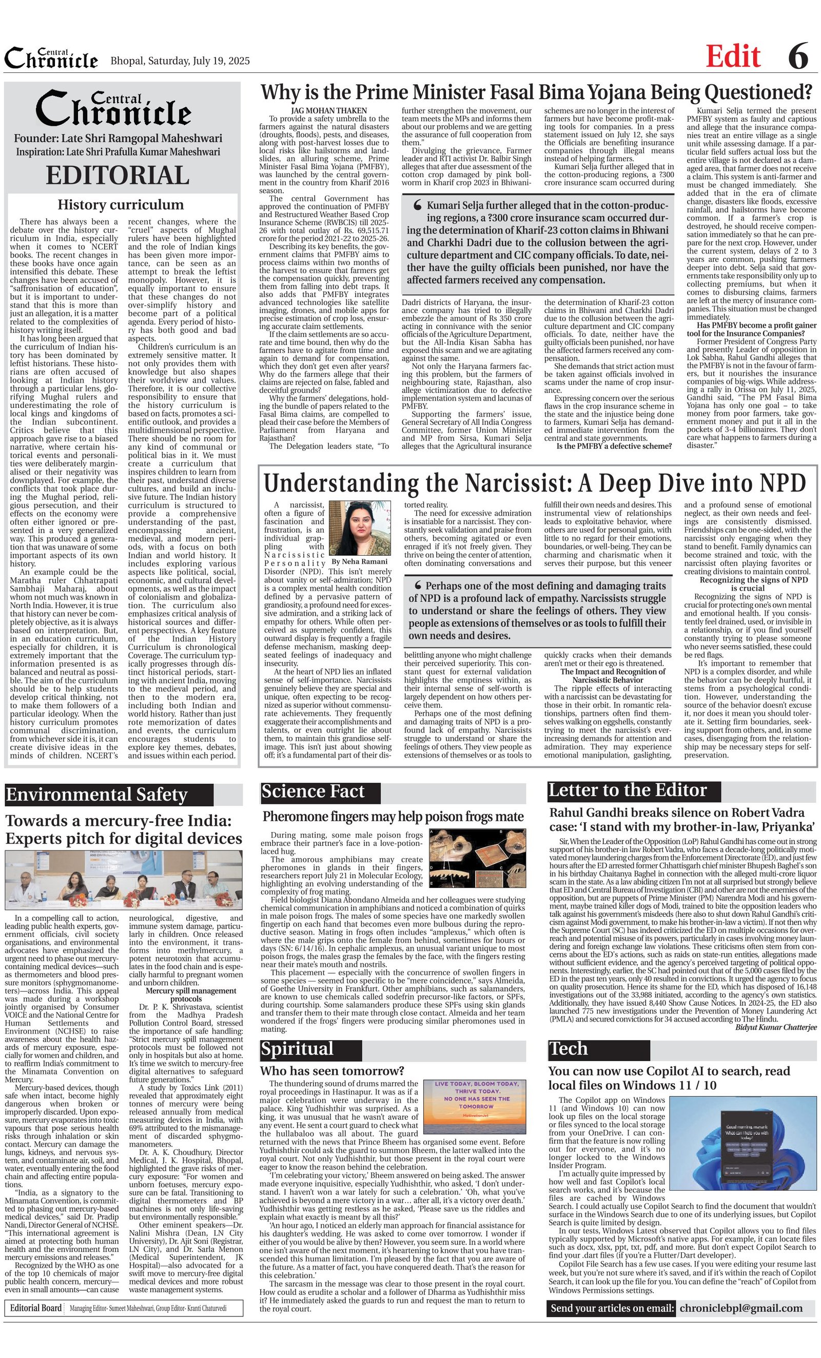 Central Chronicle.com - Epaper, Bhopal News, Madhya Pradesh News ...